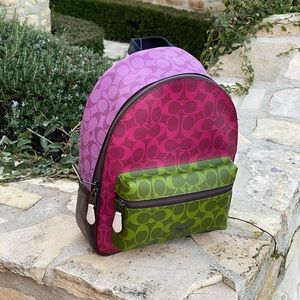 Coach | Bags | Nwt Coach Colorblock Signature Charlie Backpack | Poshmark